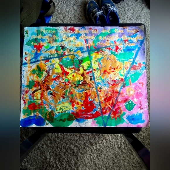 Art | 918 Subjective Acrylic Abstract Painting With Motivational Quote ...